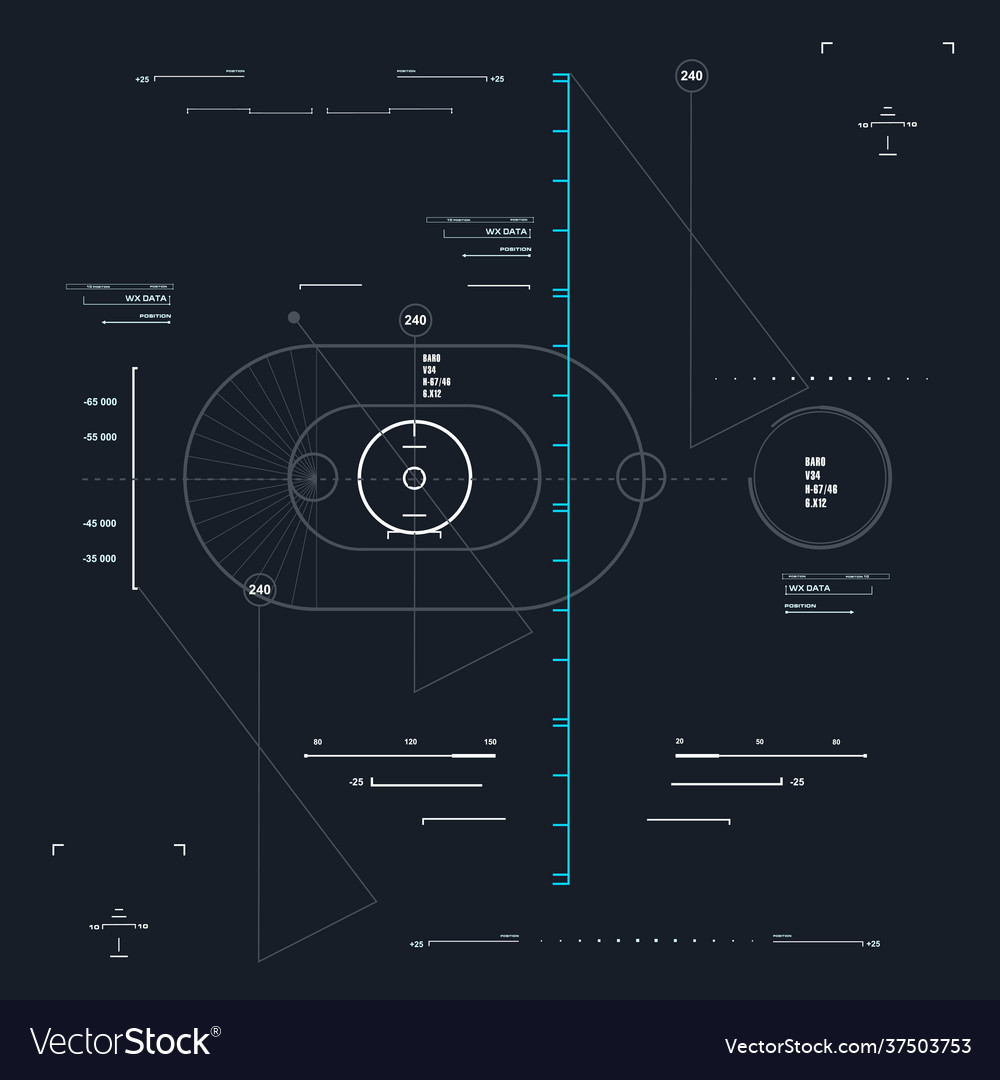 Futuristic graphic user interface Royalty Free Vector Image