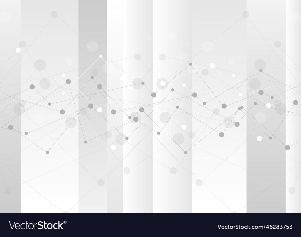 Grey abstract technology graph background Vector Image