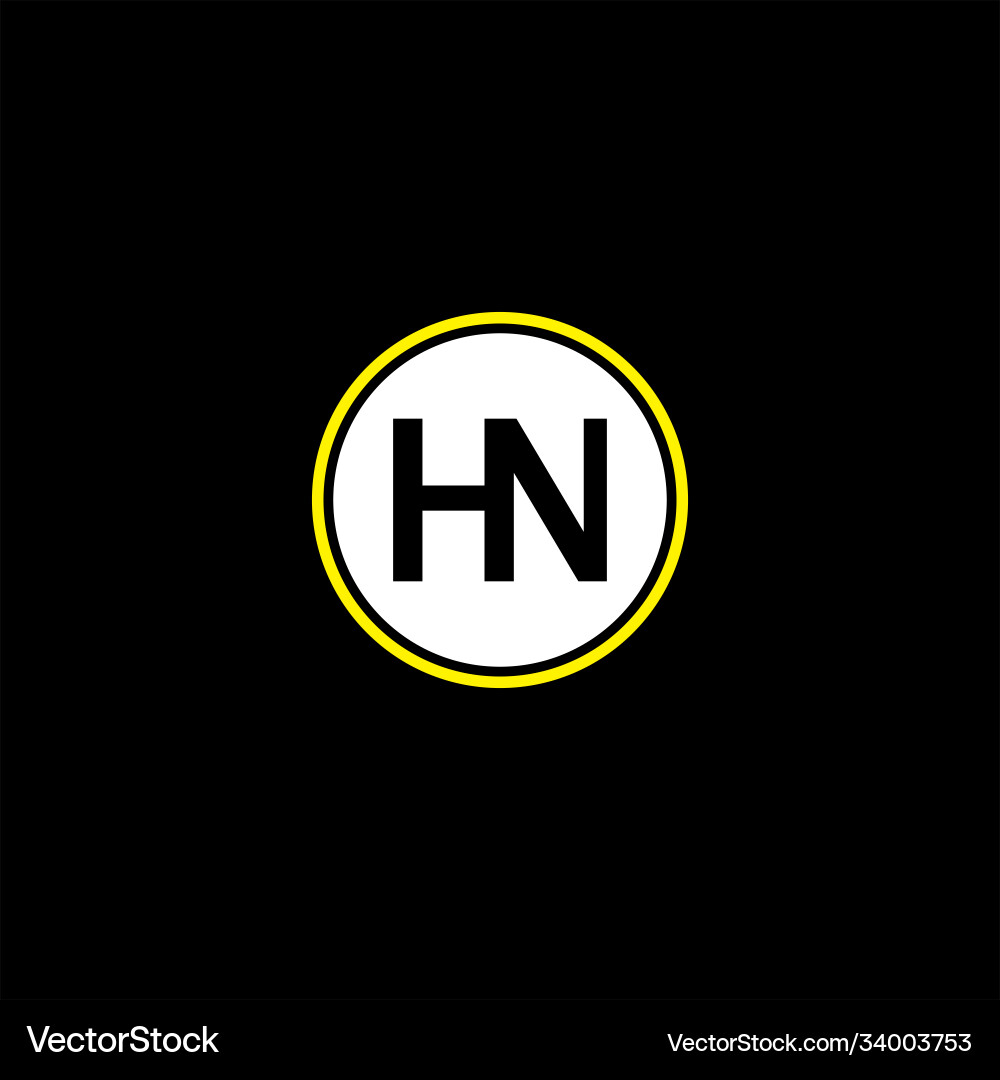 H n joint letter logo abstract design Royalty Free Vector