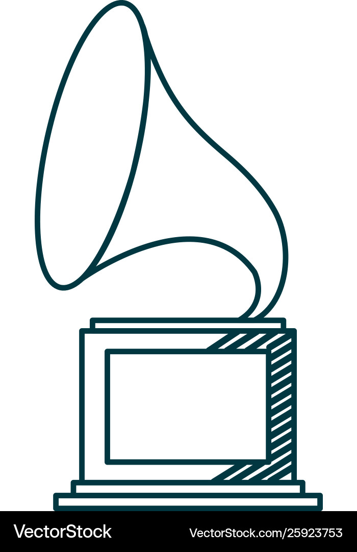 Silophone retro music player icon Royalty Free Vector Image