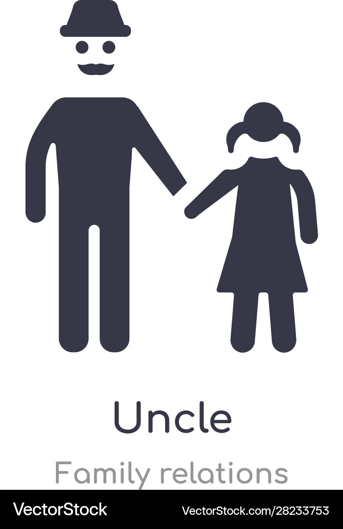 Uncle icon isolated from family Royalty Free Vector Image