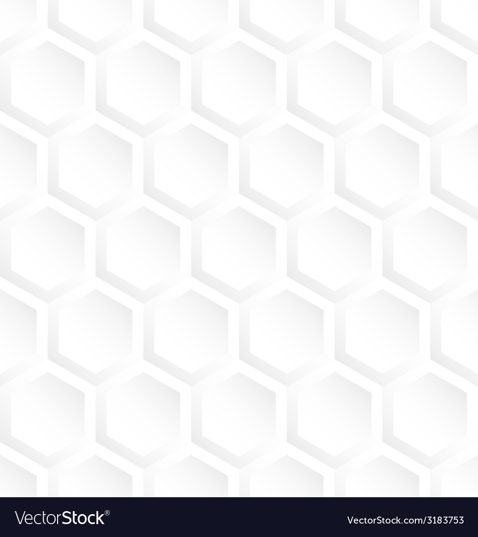 White hexagon abstract seamless pattern background