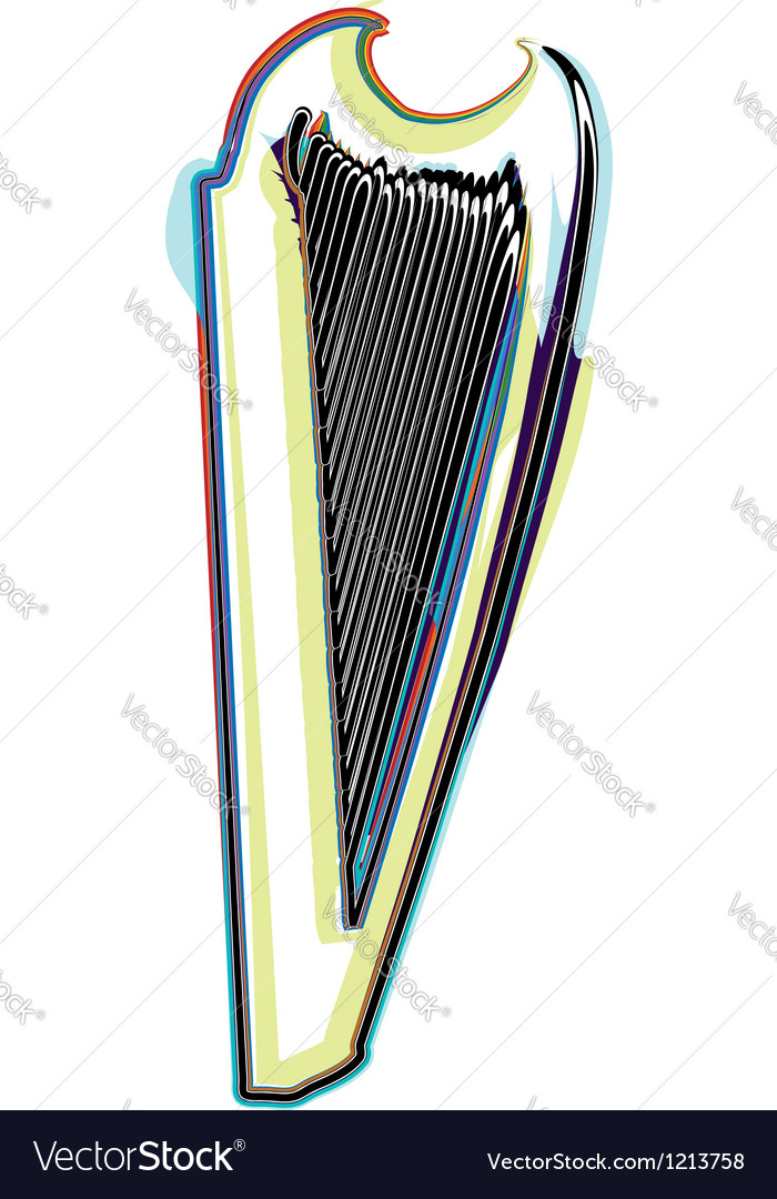 Abstract harp Royalty Free Vector Image - VectorStock