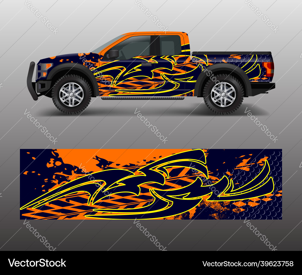 Abstract racing graphic background for offroad Vector Image