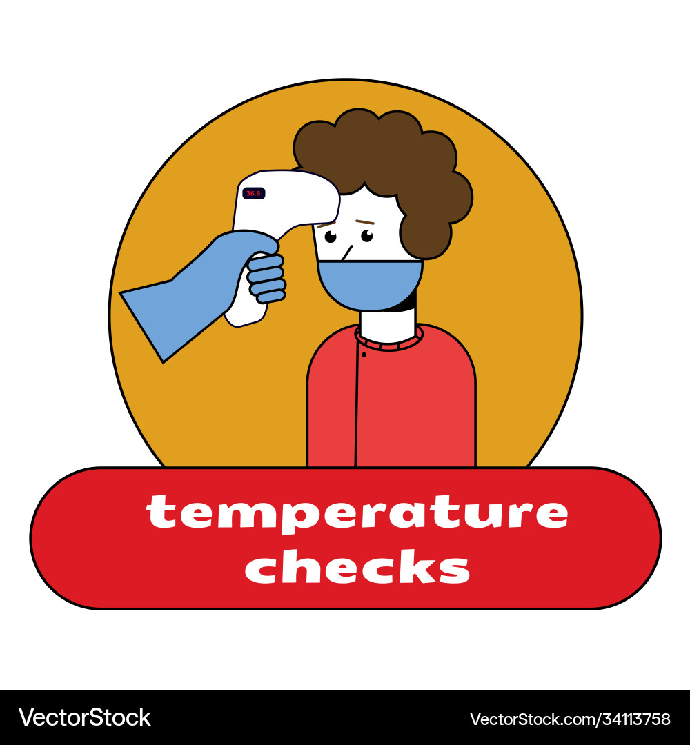 Check body temperature before entering public area