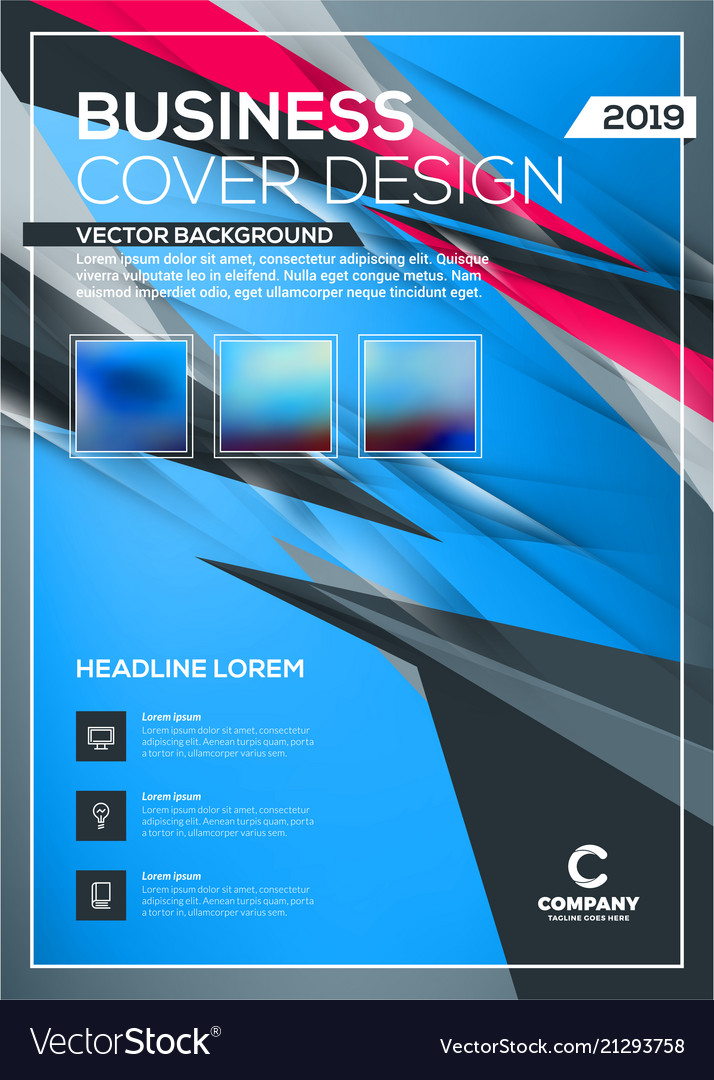 Cover design business layout template annual Vector Image