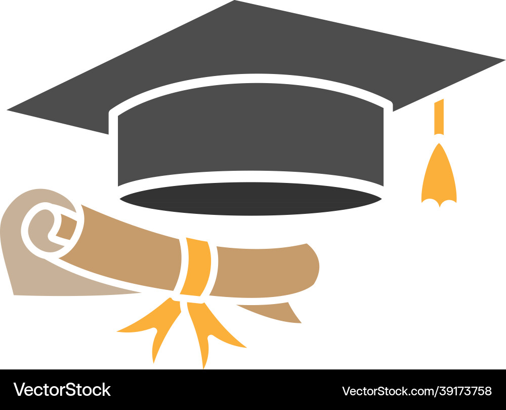 Diploma graduation icon design template Royalty Free Vector