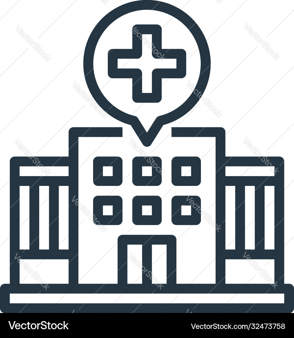 Hospital icon isolated on white background Vector Image
