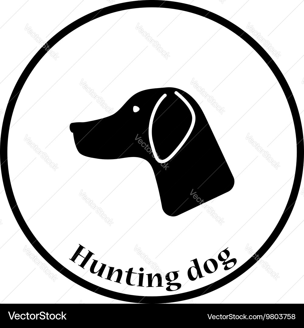 Hunting dog had icon Royalty Free Vector Image