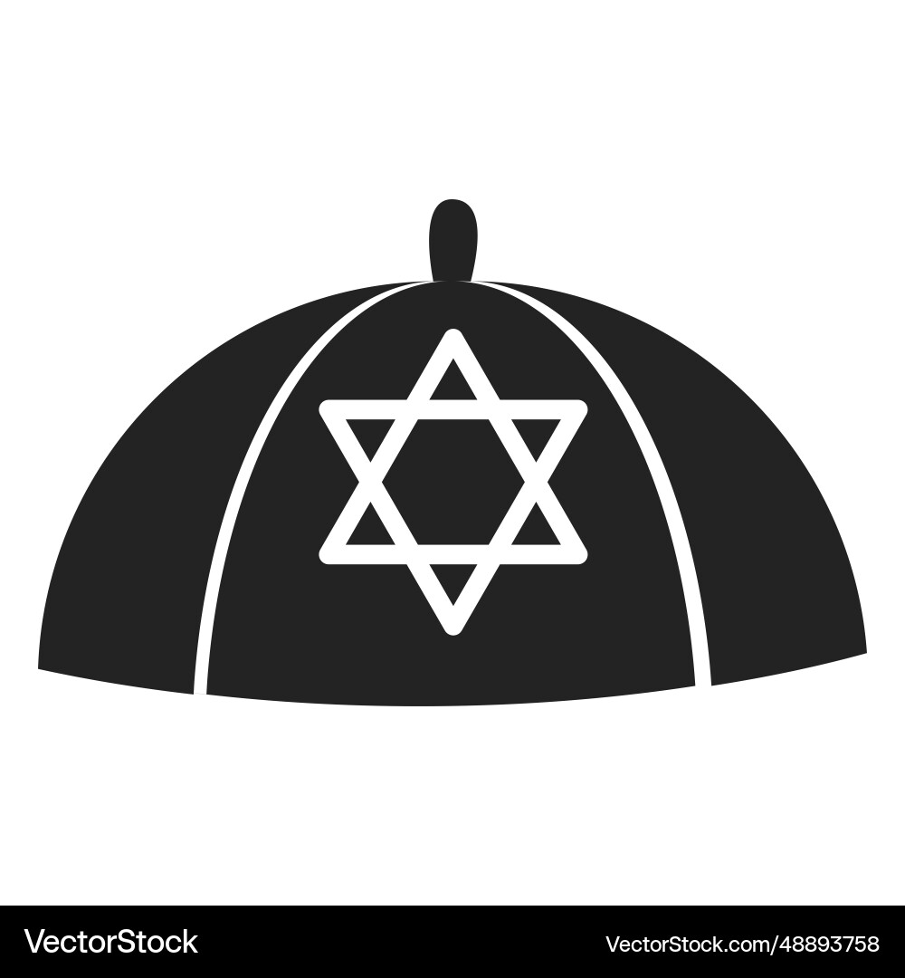 Jewish kippah icon Royalty Free Vector Image - VectorStock