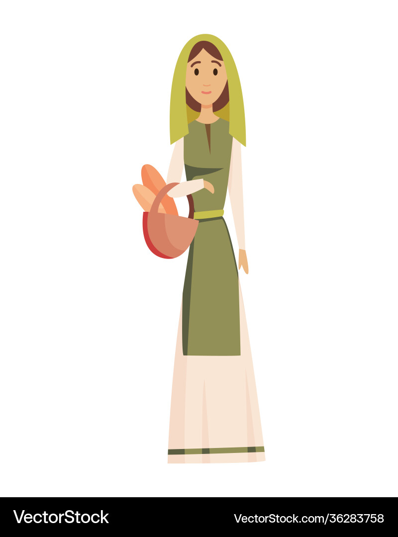Medieval kingdom character middle ages historic Vector Image