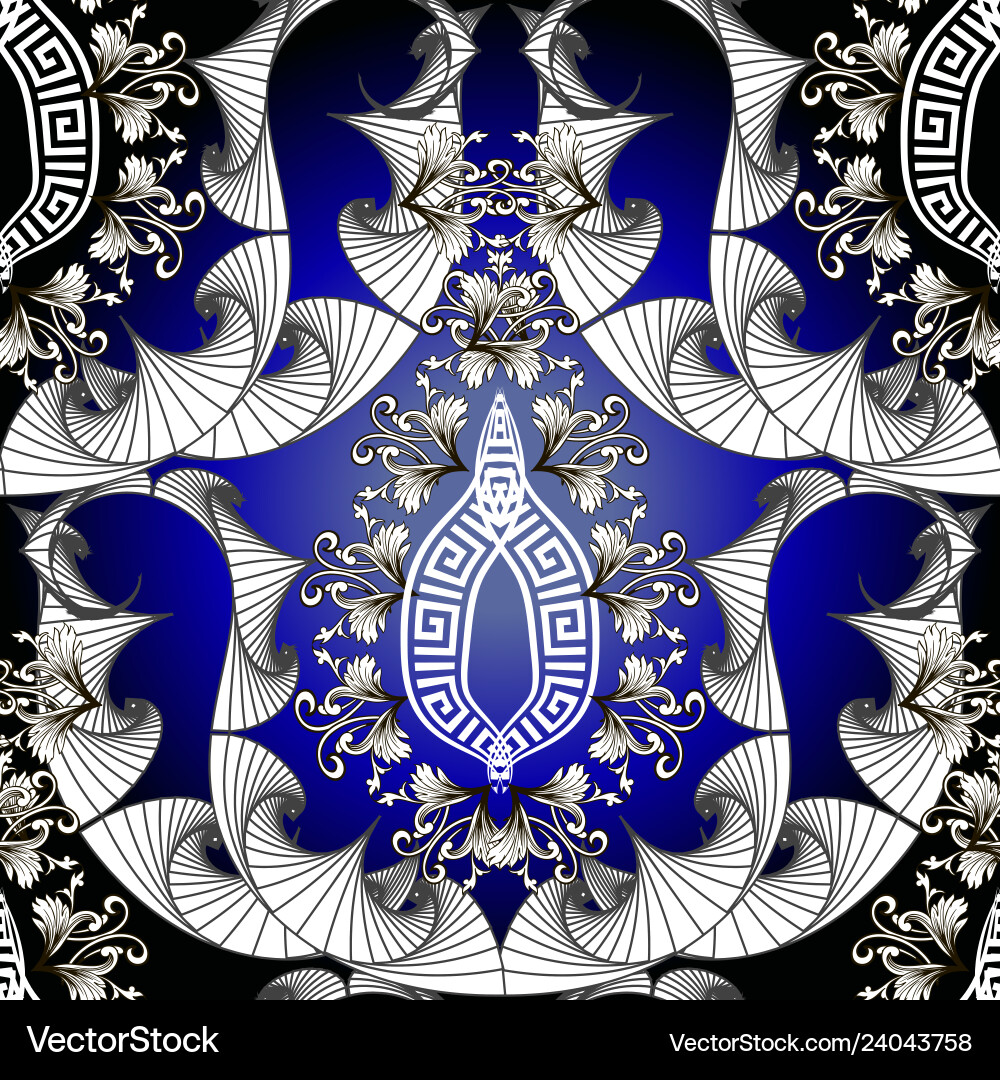 Modern geometric line art greek seamless pattern Vector Image