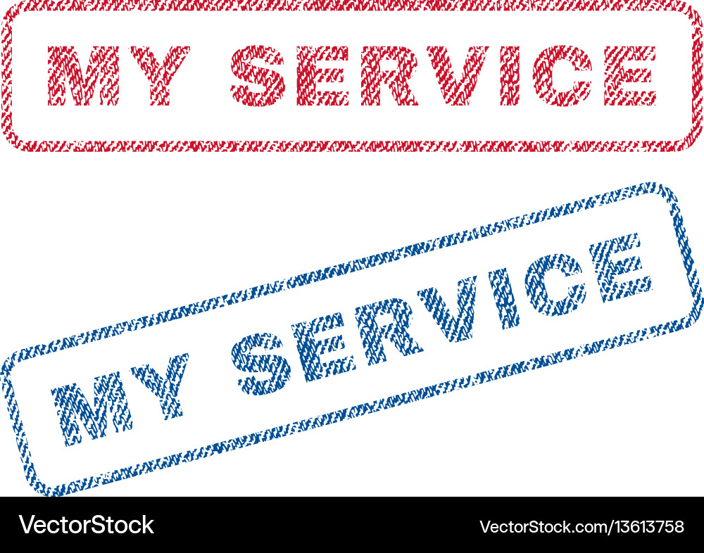 My service textile stamps Royalty Free Vector Image