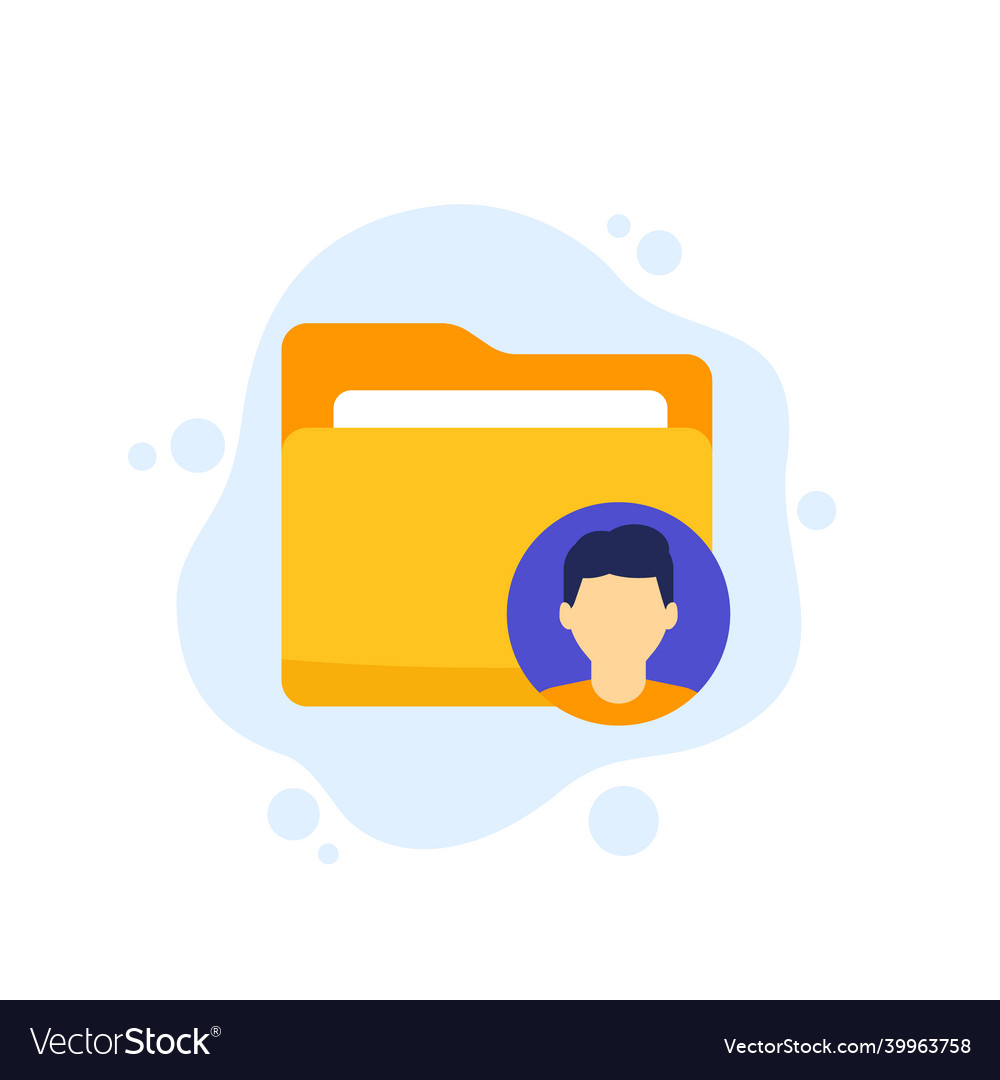 Personal data folder icon Royalty Free Vector Image