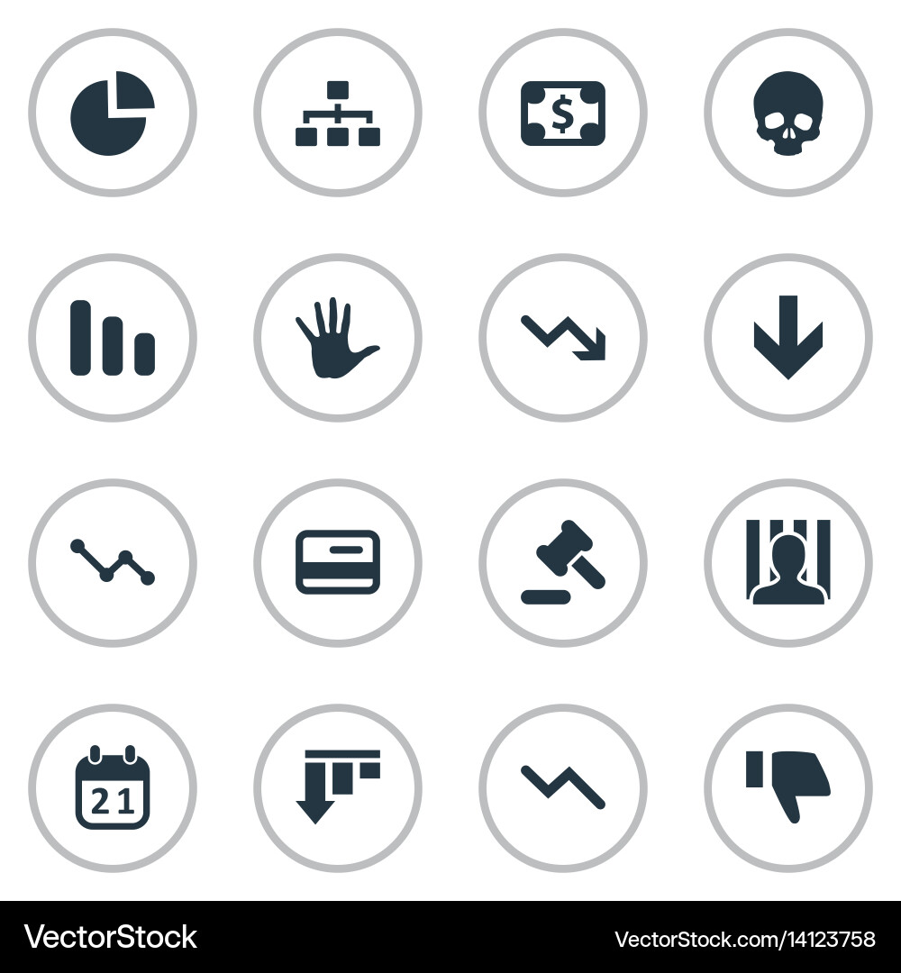 Set of simple impasse icons Royalty Free Vector Image