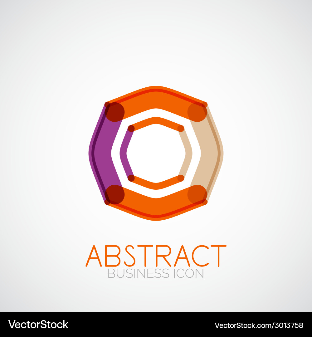 Symmetric abstract geometric shape Royalty Free Vector Image