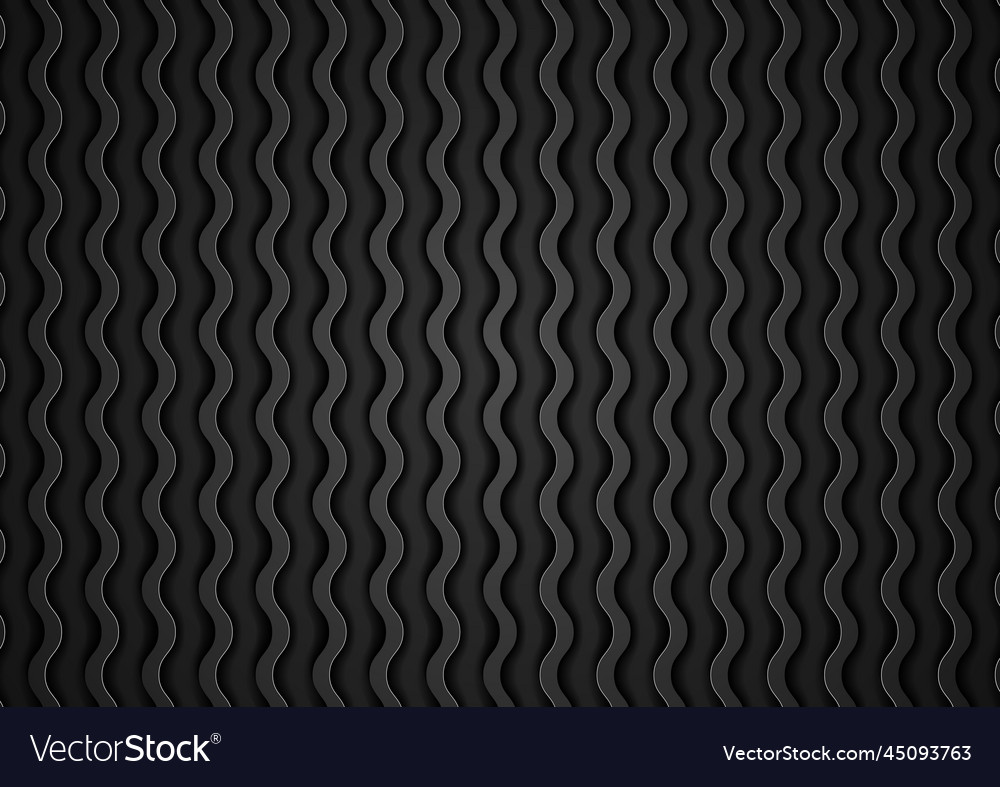 Abstract black waves pattern Royalty Free Vector Image