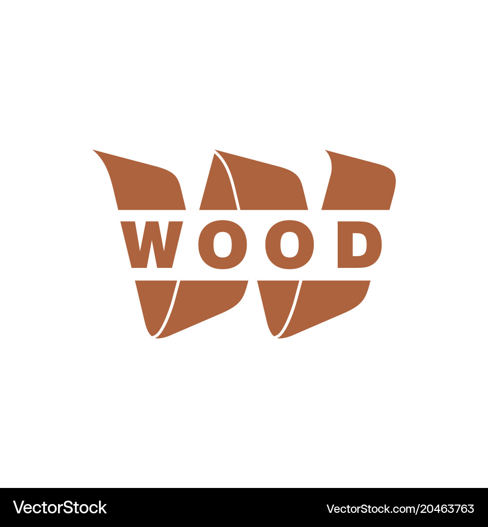 Brown 3d w letter with white sign in front Vector Image