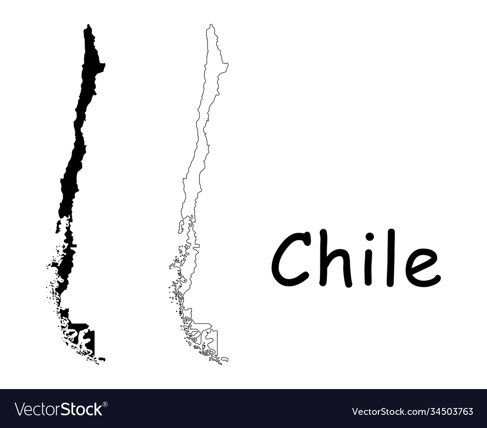 Chile map Royalty Free Vector Image - VectorStock