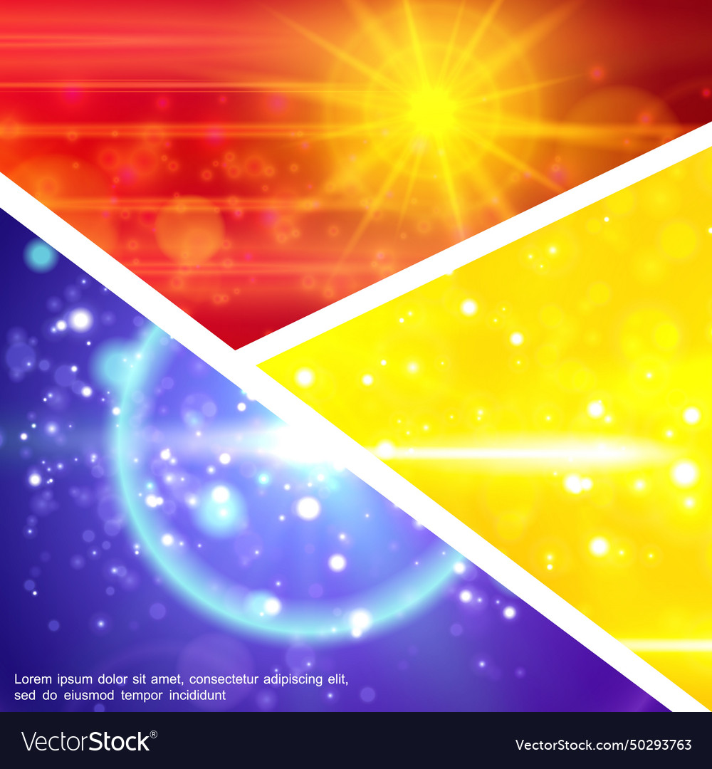 Colorful light effects composition Royalty Free Vector Image