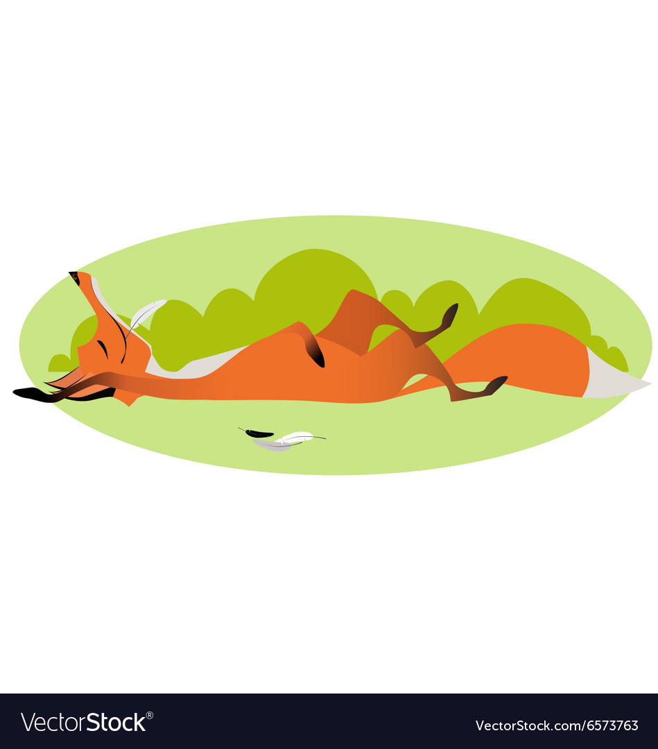 Cute sly full fox Royalty Free Vector Image - VectorStock