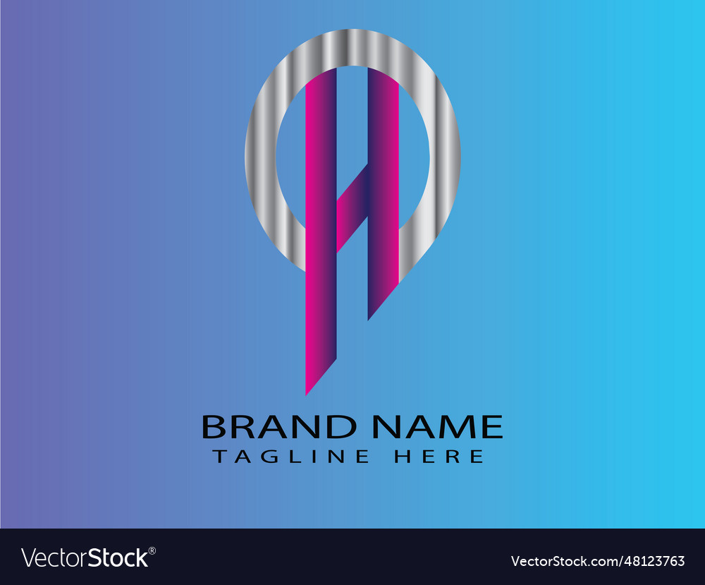 Hd letter logo Royalty Free Vector Image - VectorStock