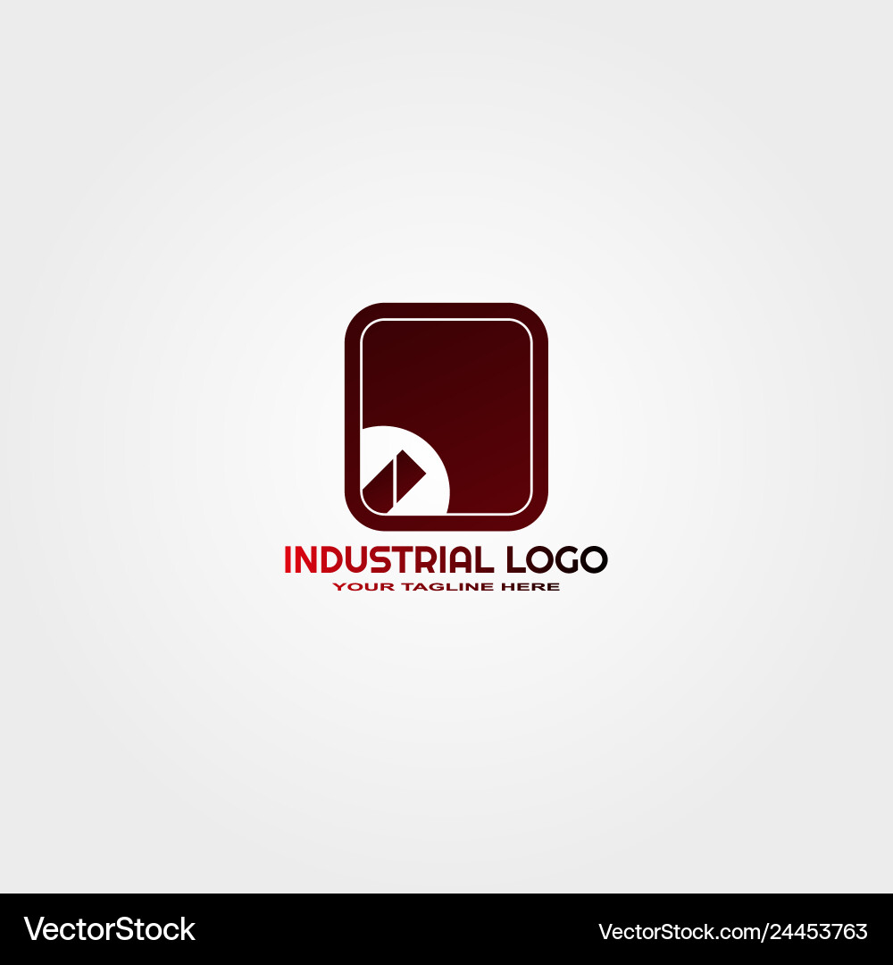Industrial logo template for business Royalty Free Vector