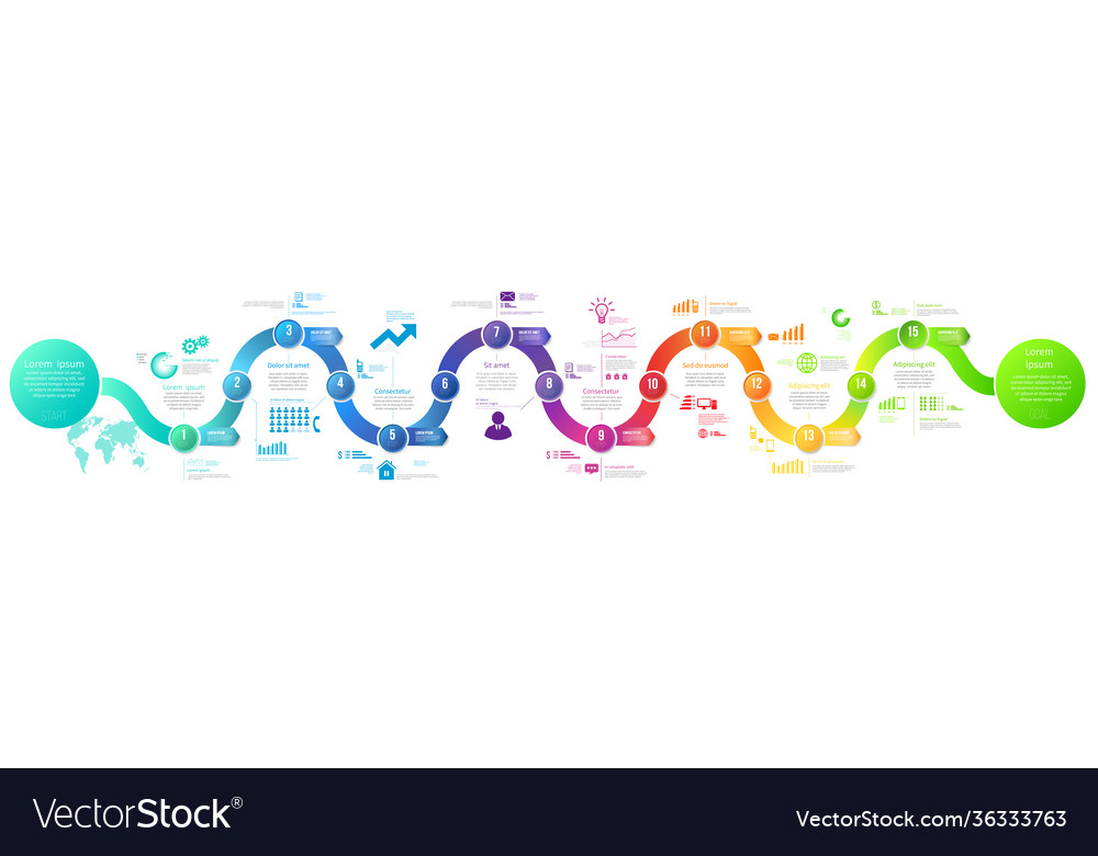 Infographics arrow timeline hystory template Vector Image Infographics arrow timeline hystory template Vector Image