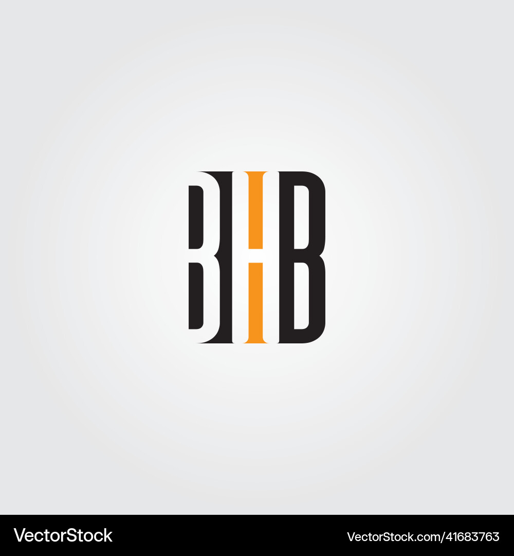Initial letter bhb logo - minimal business Vector Image