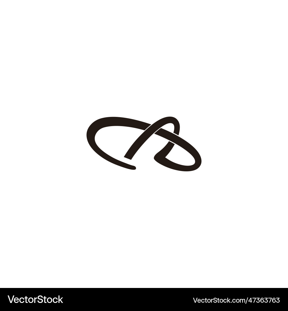 Letter a line geometric symbol simple logo Vector Image