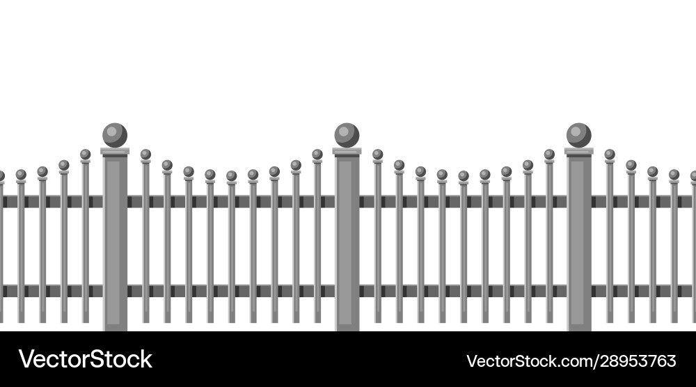 Metal forged fence Royalty Free Vector Image - VectorStock
