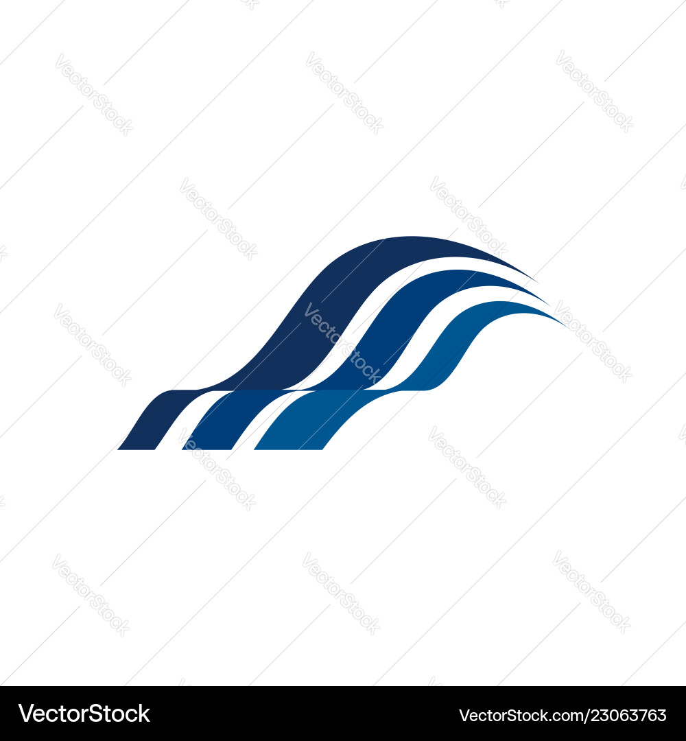 Simple logo w like a wave water wave logo template