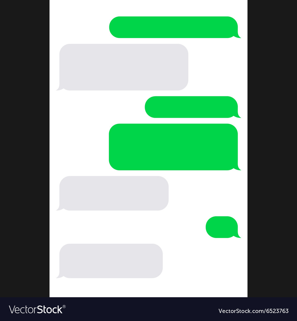 Smartphone SMS Chat Bubbles Royalty Free Vector Image