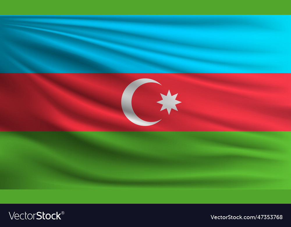 Flag of azerbaijan Royalty Free Vector Image - VectorStock