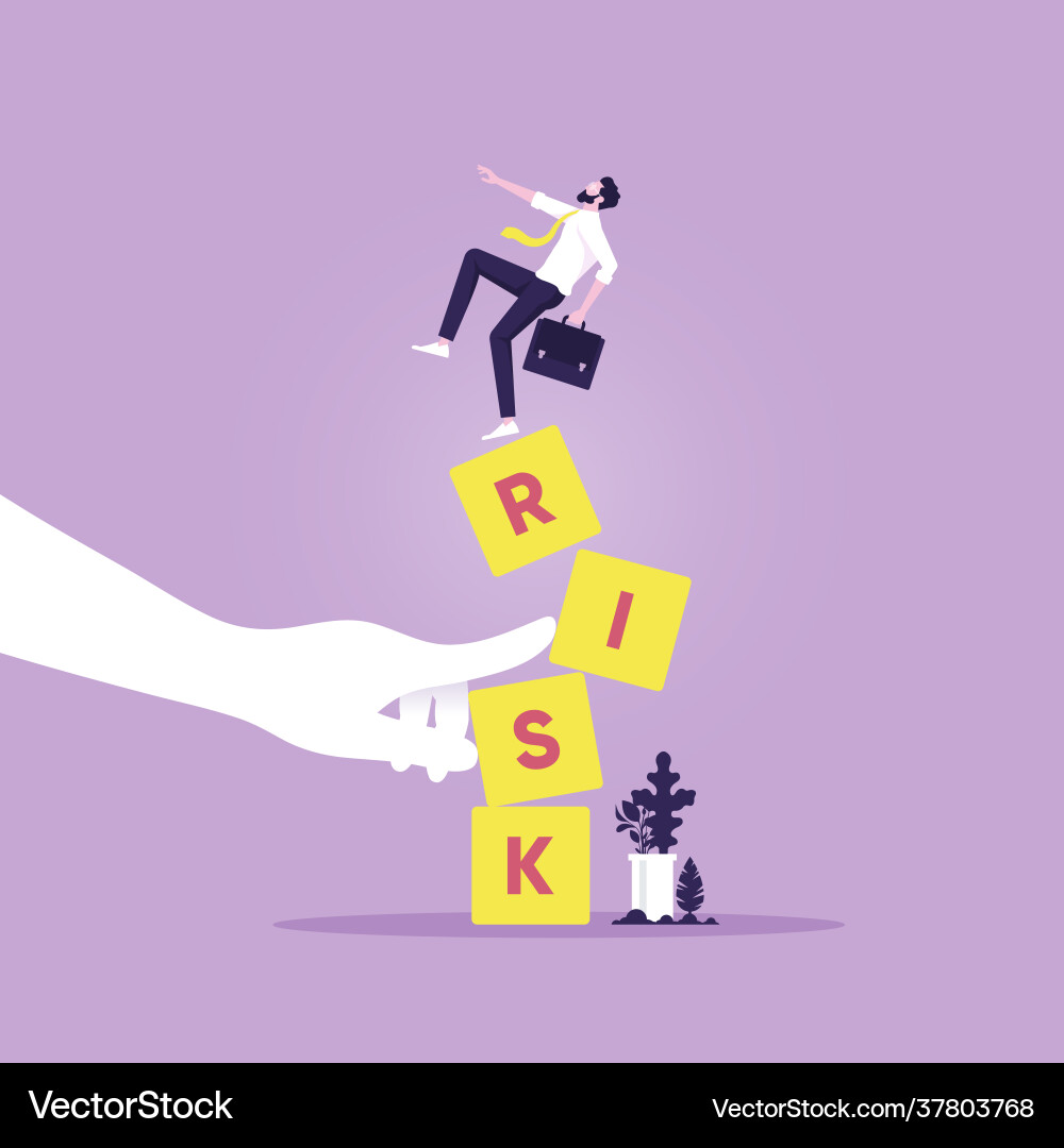 Investment and financial risk concept Royalty Free Vector