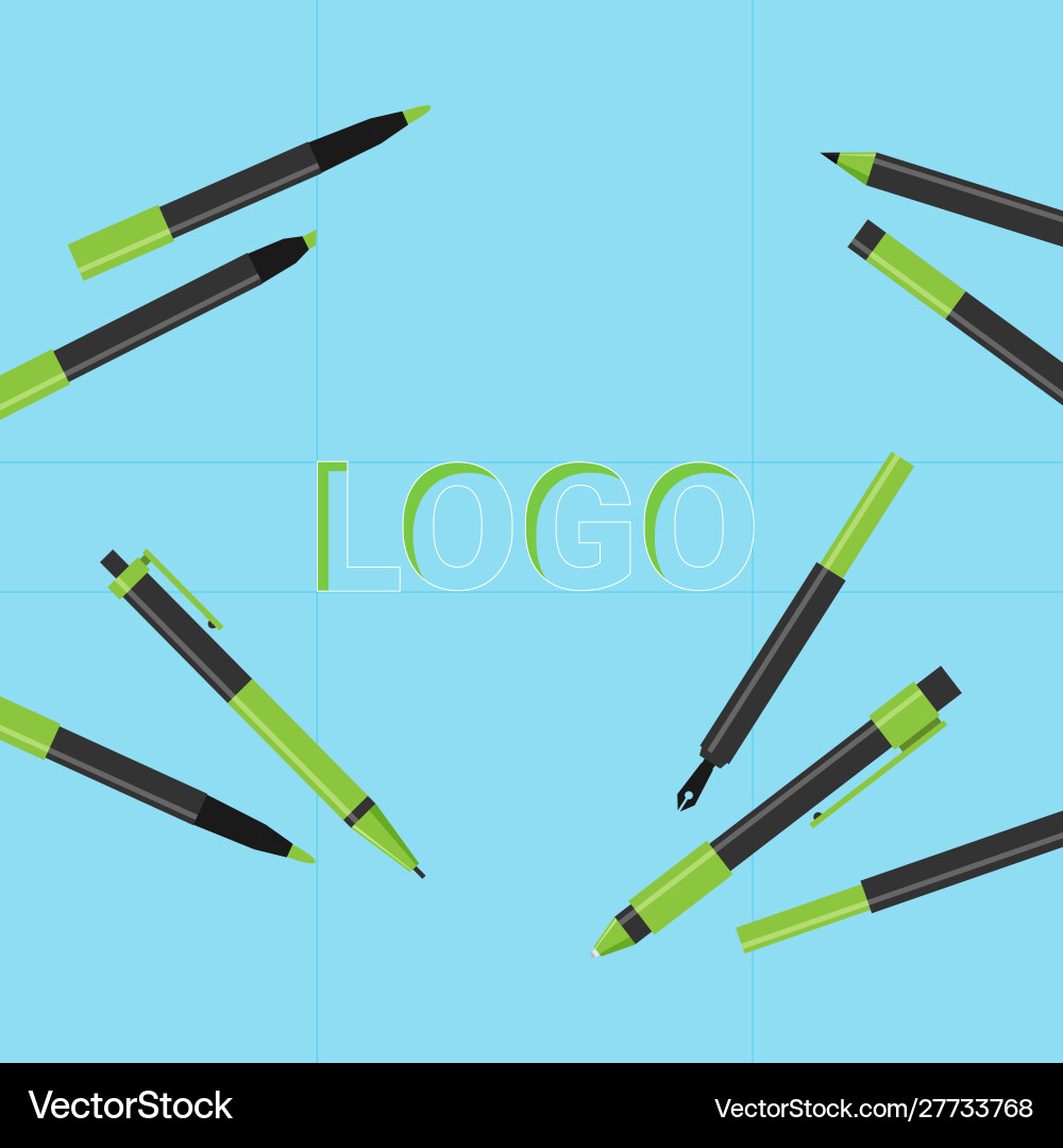 Logo creating colorful flat design icon Royalty Free Vector