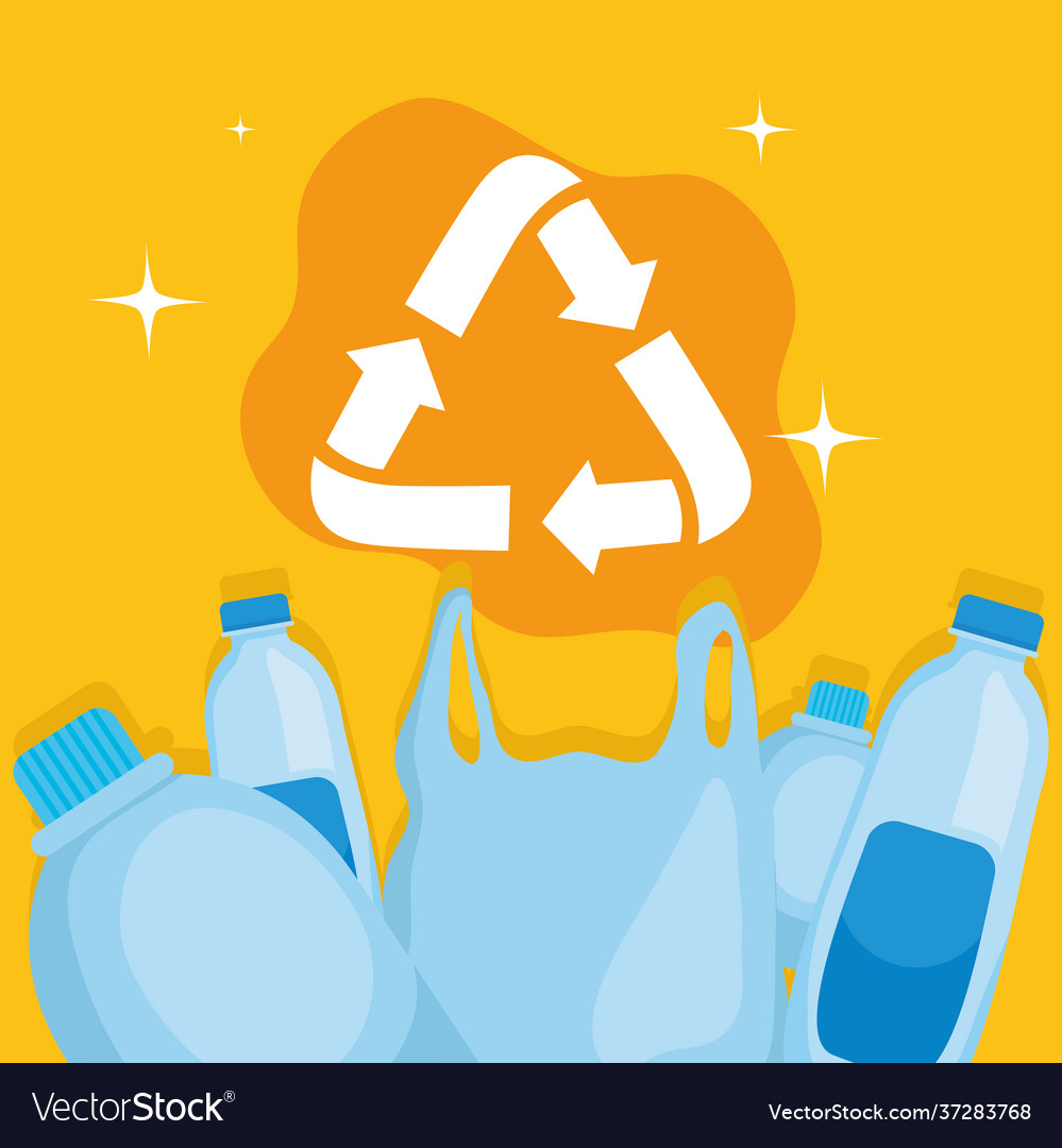 Recycle plastic waste Royalty Free Vector Image
