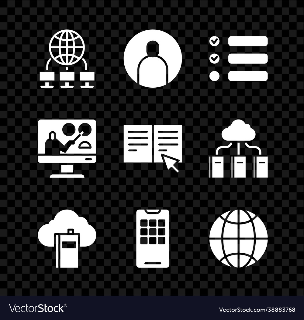 Set computer network create account screen task Vector Image