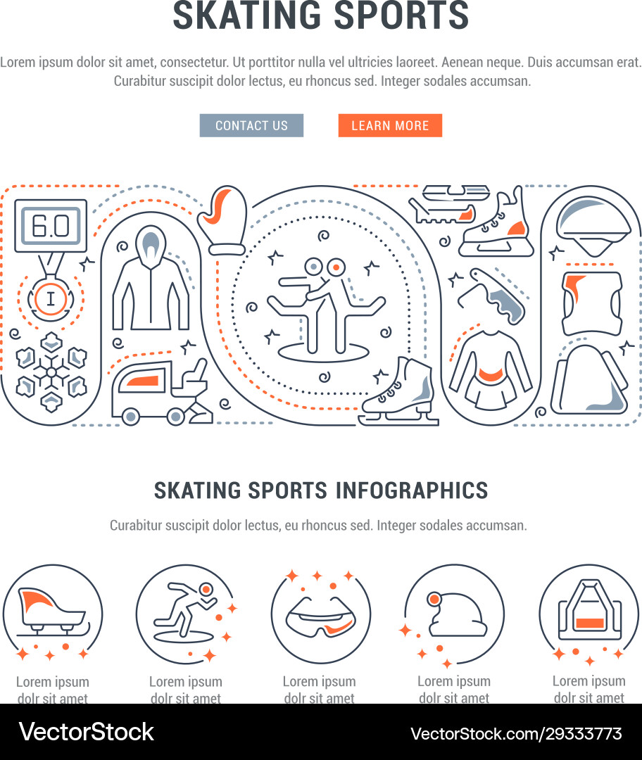 Banner skating sports Royalty Free Vector Image