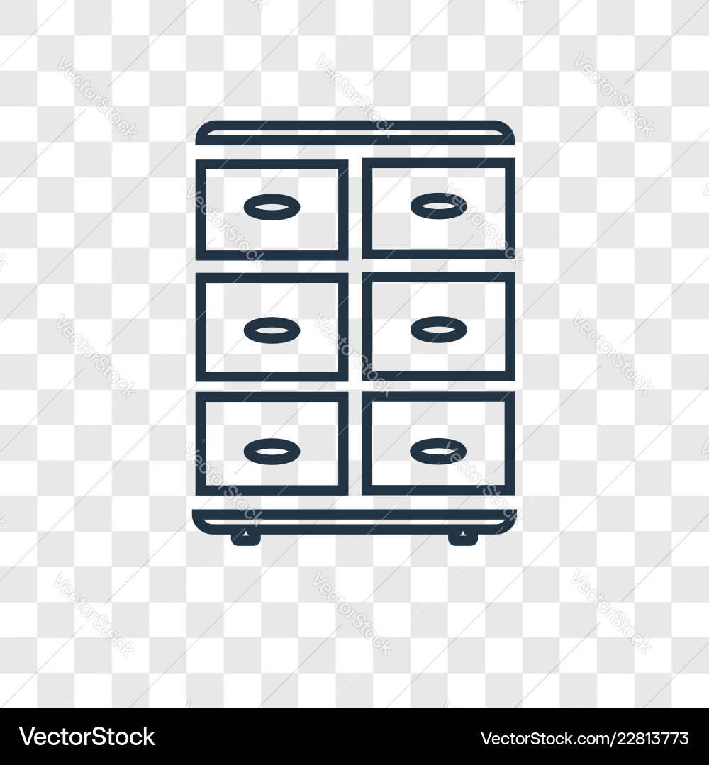 Cabinet concept linear icon isolated Royalty Free Vector