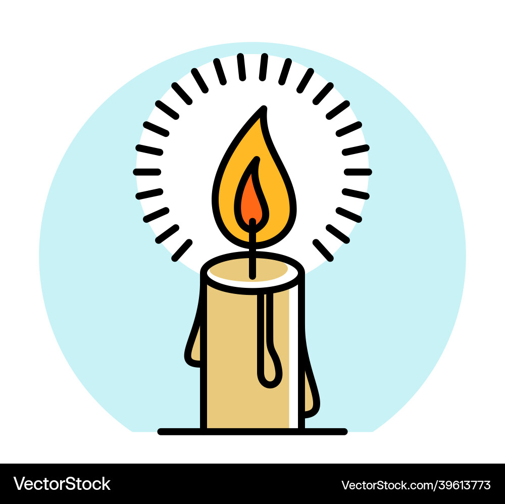 Candle icon isolated on white background Vector Image