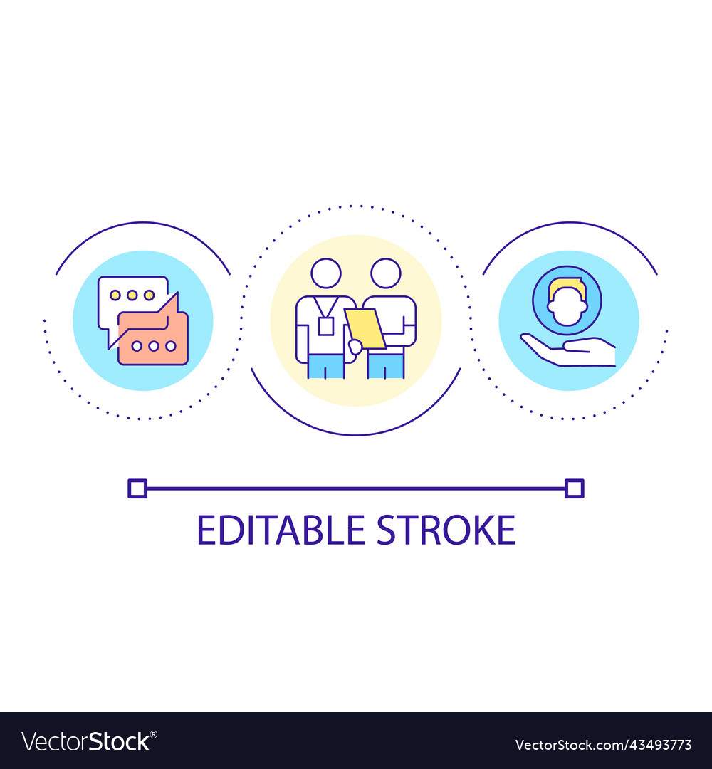 Choose candidate for vacancy loop concept icon Vector Image Choose candidate for vacancy loop concept icon Vector Image