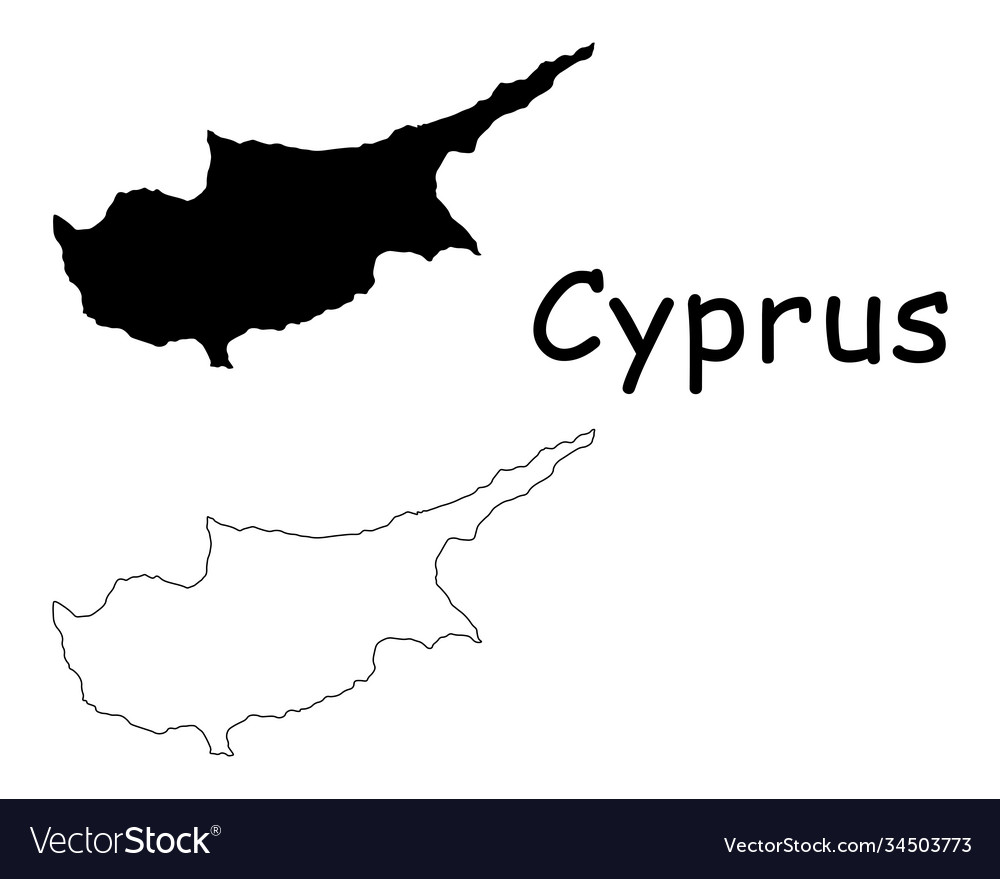 Cyprus map Royalty Free Vector Image - VectorStock