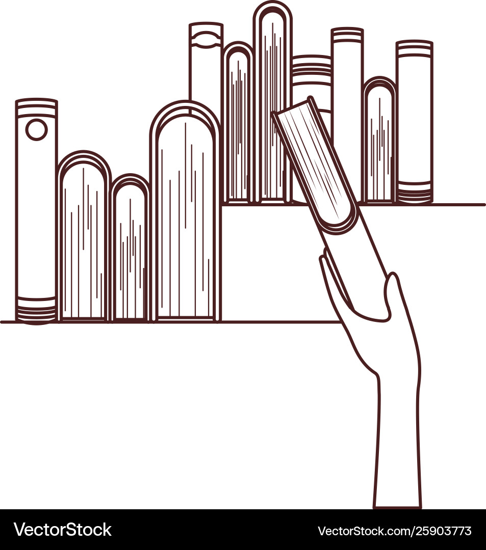 Group books and banner pennant design Royalty Free Vector