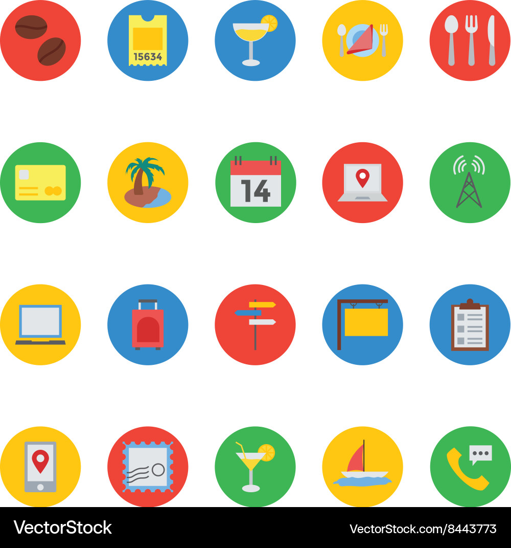 Hotel and Restaurant Icons 3 Royalty Free Vector Image