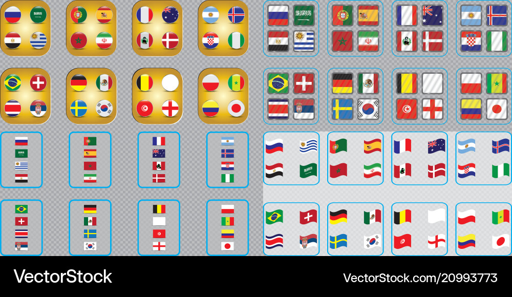 Information graph of the flags country Royalty Free Vector