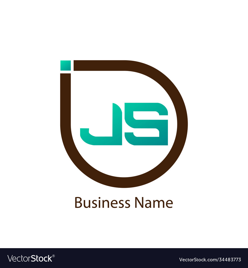 Logo js business letter design with simple Vector Image