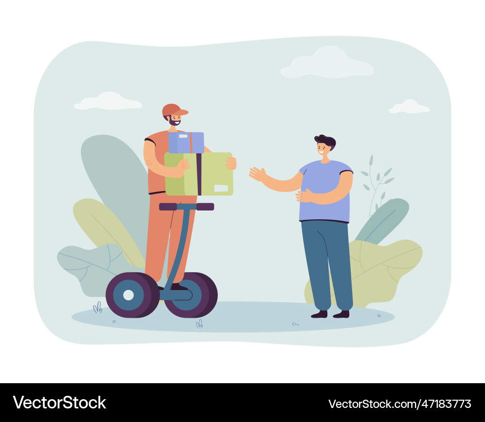 Man delivering goods Royalty Free Vector Image