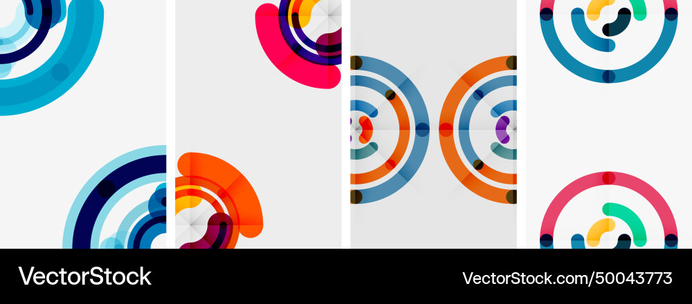 Set of colorful circle backgrounds Royalty Free Vector Image