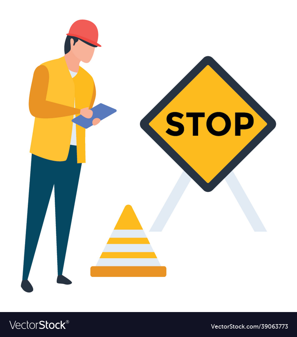 Stop Royalty Free Vector Image - VectorStock